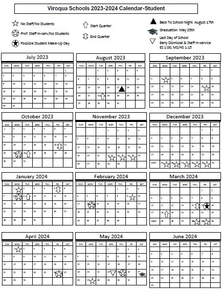 23.24 Student Calendar Dates | Viroqua Area Schools